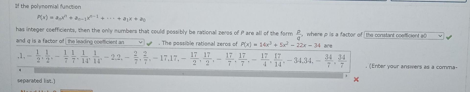 Solved If the polynomial function | Chegg.com