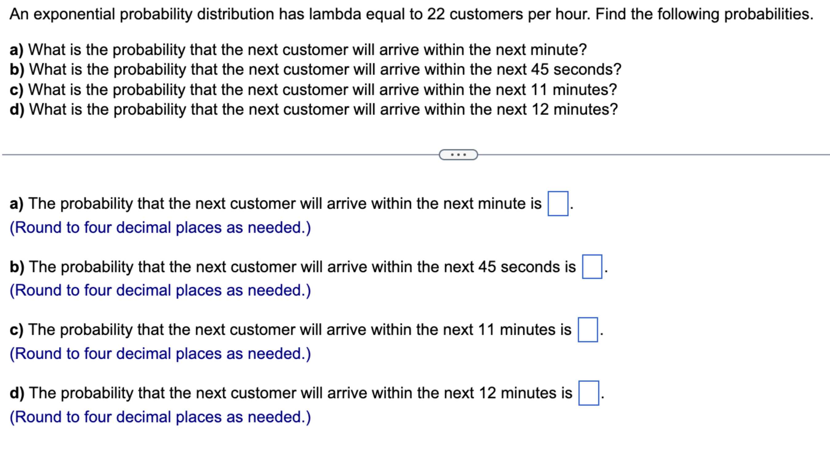 Solved An exponential probability distribution has lambda | Chegg.com