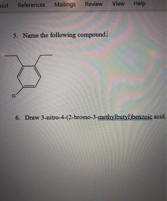 Solved Out References Mailings Review View Help 5 Name The