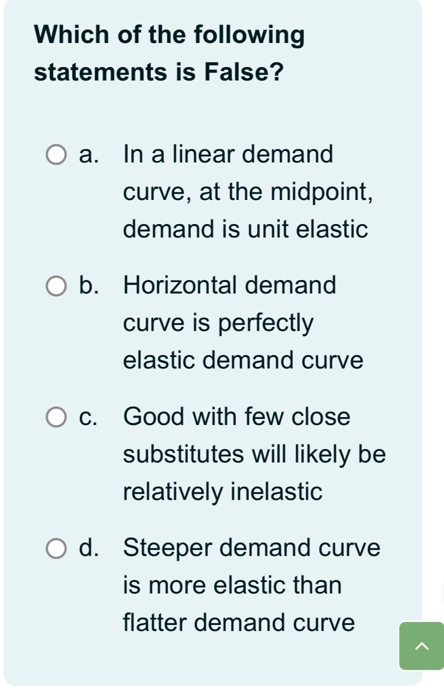 Solved Which of the following statements is False?a. ﻿In a | Chegg.com