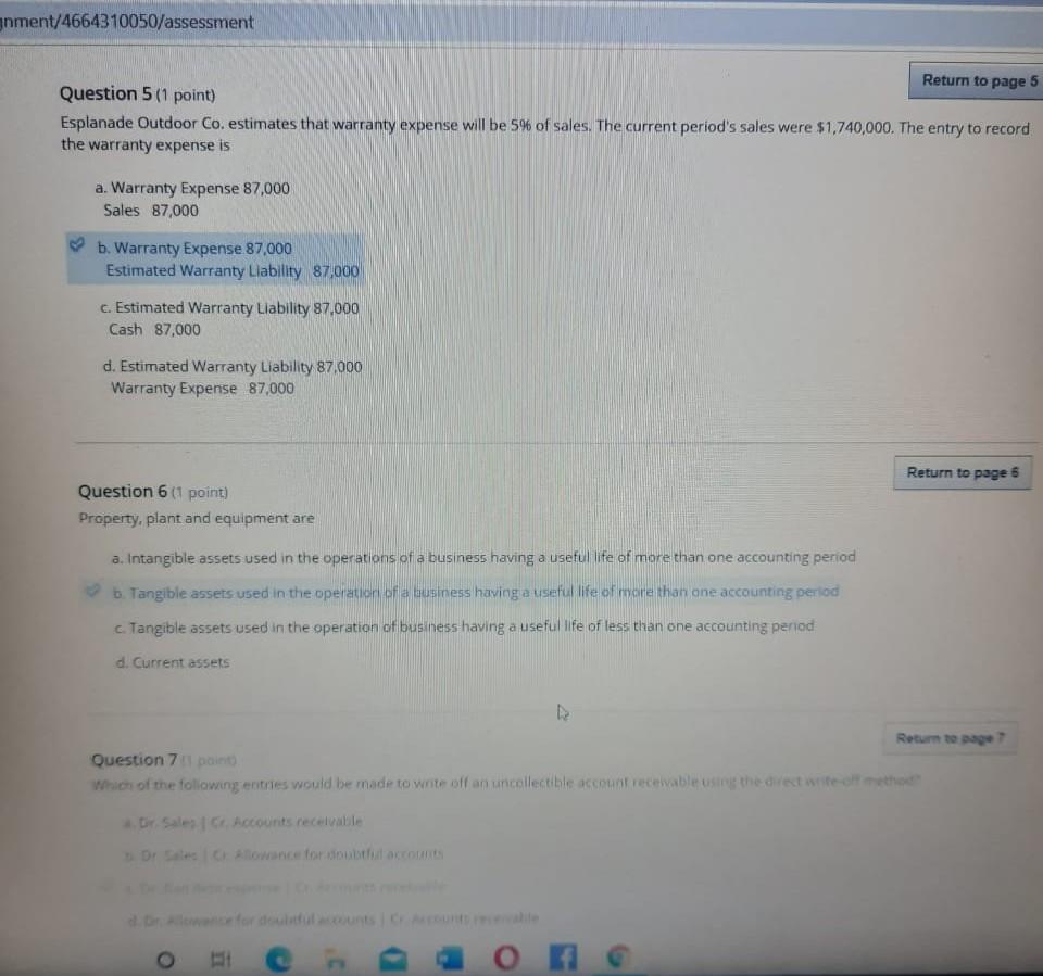 Solved inment/4664310050/assessment Return to page Question | Chegg.com