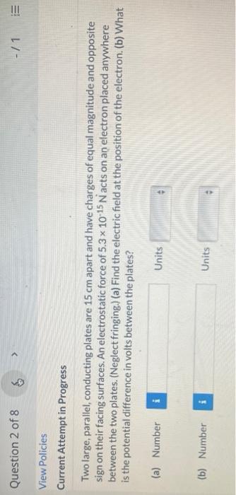 Solved Question 2 of 8 - / 1 !!! View Policies Current | Chegg.com