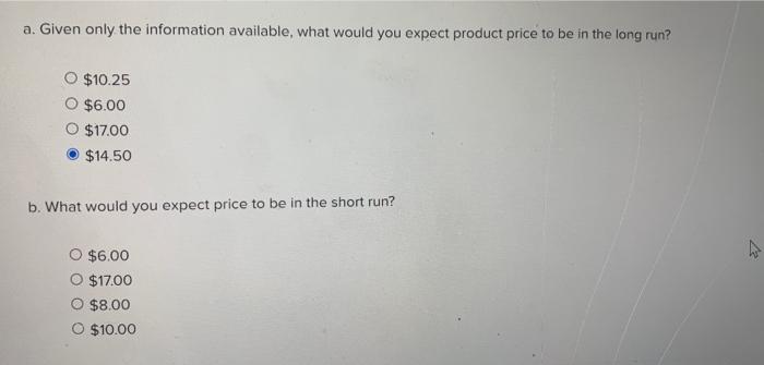 Solved Consider the following costs of a typical firm in a | Chegg.com