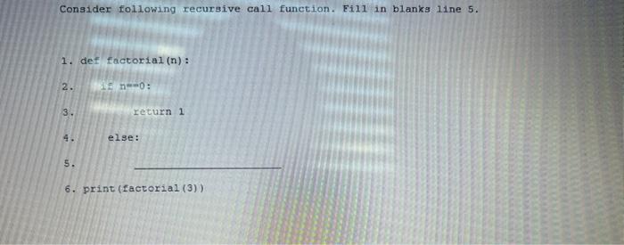 Solved Consider following python code | Chegg.com