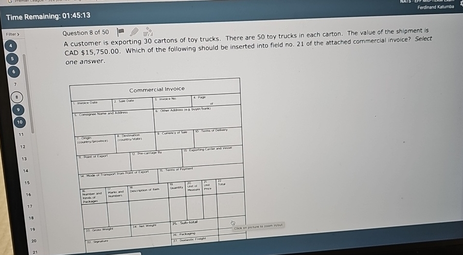 Solved Time Remaining: 01:45:13Ferdinand KatumbsFilter | Chegg.com