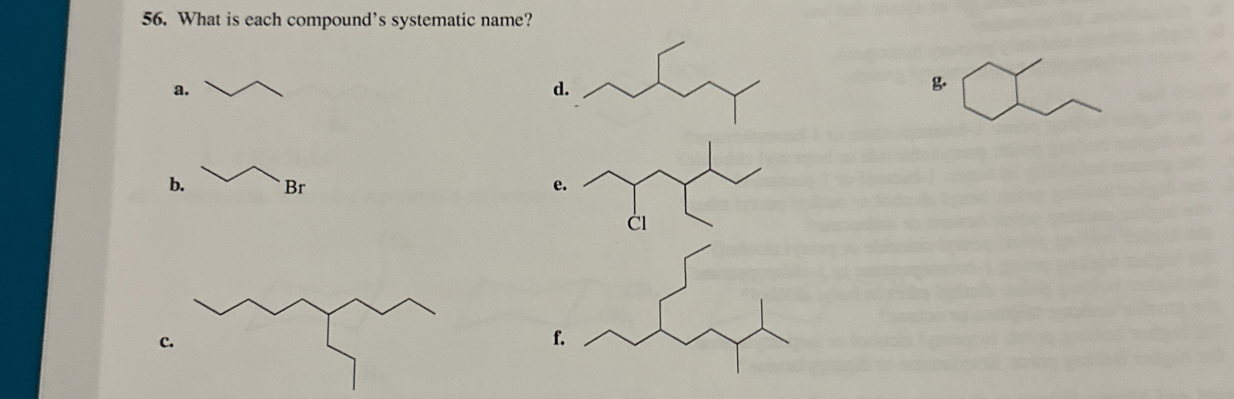 Solved What is each compound's systematic name?e.f. | Chegg.com