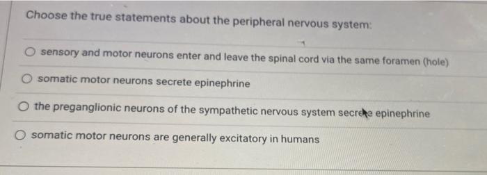 Solved Choose the true statements about the peripheral | Chegg.com