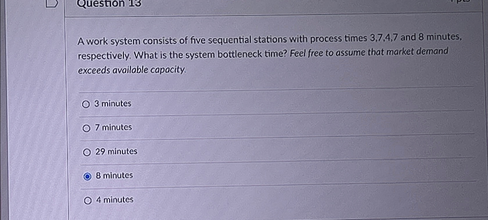 Solved A work system consists of five sequential stations | Chegg.com