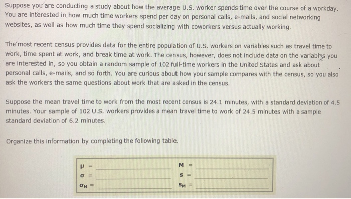 Solved Suppose you are conducting a study about how the | Chegg.com