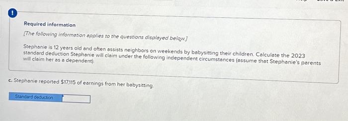 Solved Required information [The following informotion | Chegg.com