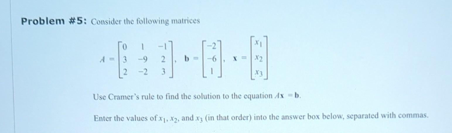 Solved Consider the following matrices 0 1 A = 3 2 -9 2 -2 | Chegg.com