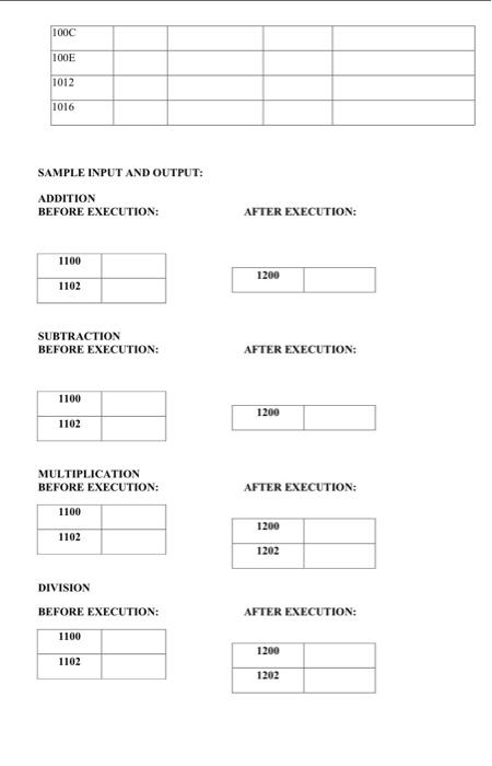 Solved ARITHMETIC AND LOGICAL OPERATIONS USING 8086 AIM: To | Chegg.com