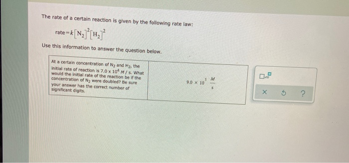 Solved The rate of a certain reaction is given by the | Chegg.com