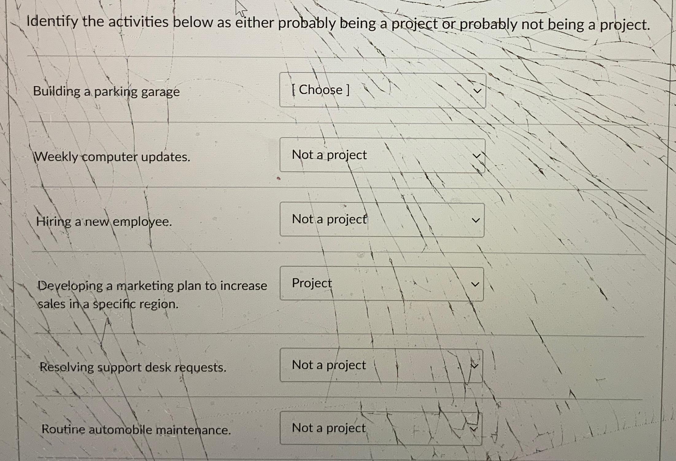 Solved Identify the activities below as either probably | Chegg.com