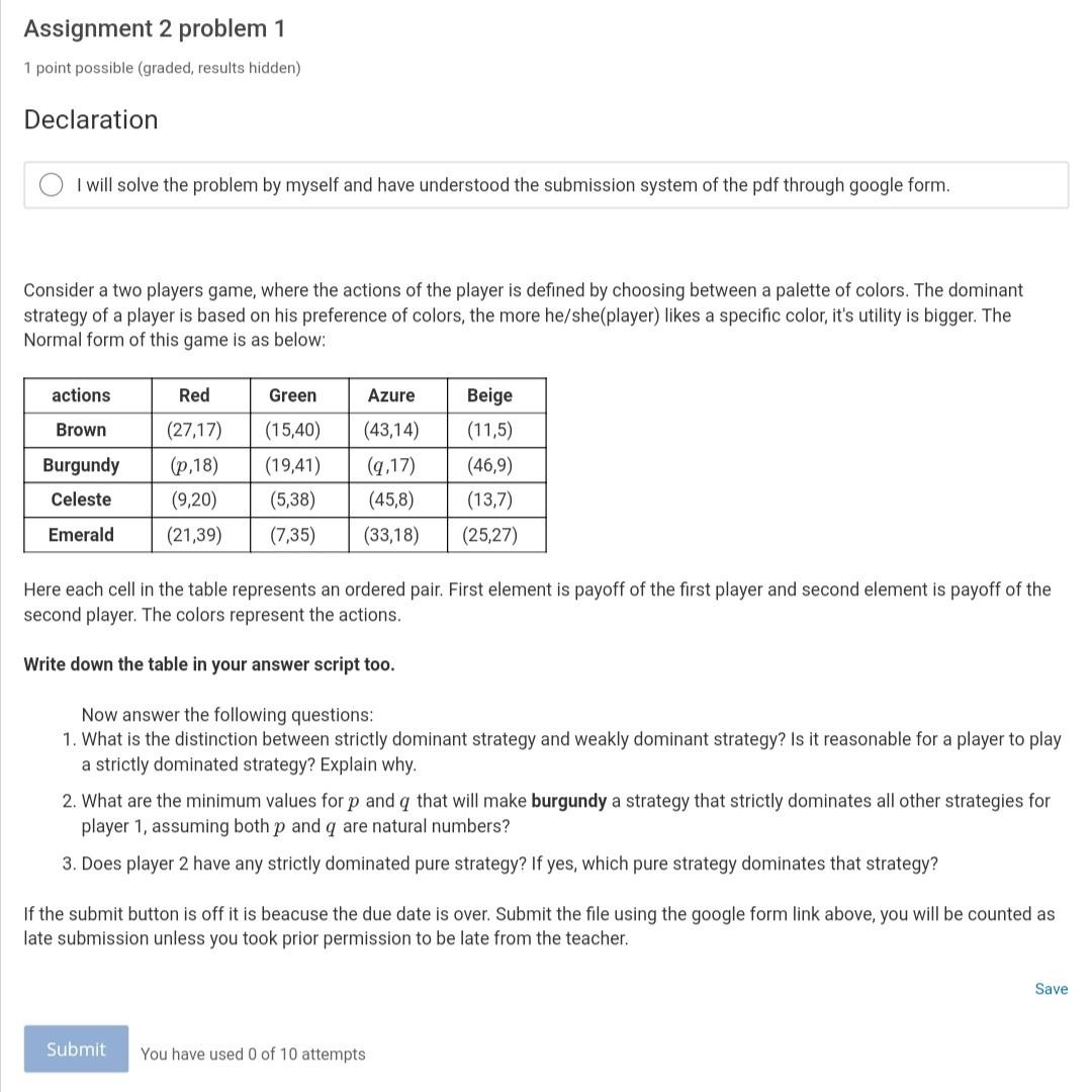 Solved Assignment 2 problem 1 1 point possible (graded, | Chegg.com