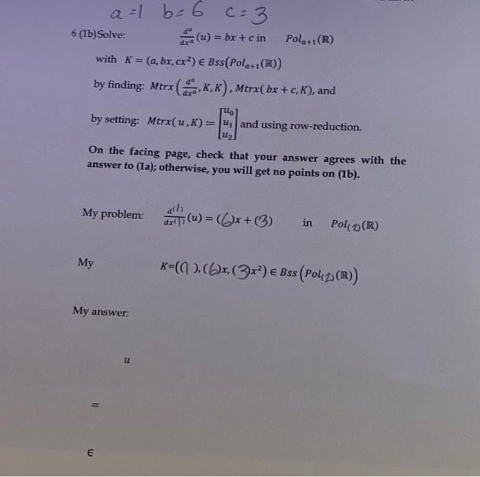 Solved Help me solve this practice exam problem:a = 1 b = 6 | Chegg.com