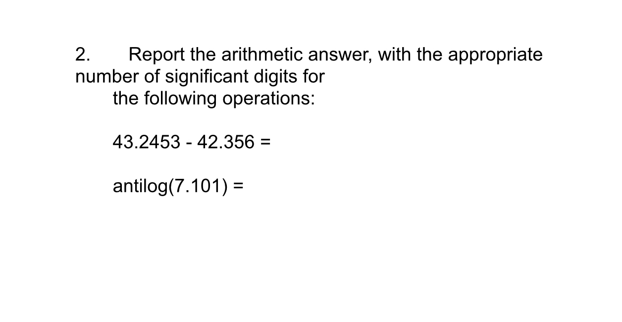 Solved Report the arithmetic answer, with the appropriate | Chegg.com