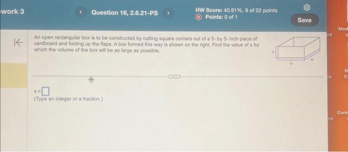 Solved An open rectangular box is to be constructed by | Chegg.com