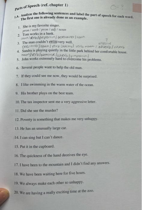 [Solved]: the options for the questions below are:verbnounpr