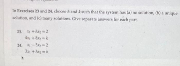 Solved In Exercises 23 and 24, choose h and k such that the | Chegg.com