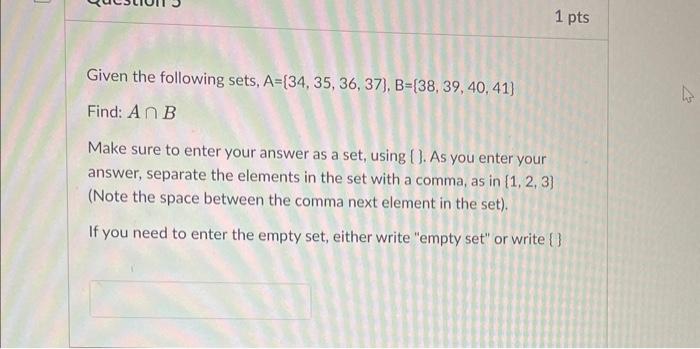 Solved Given the following sets, | Chegg.com