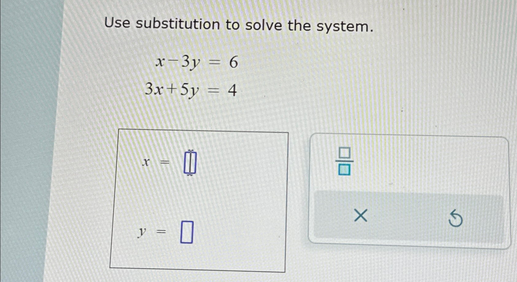 Use substitution to solve the | Chegg.com