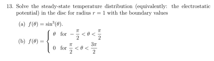 Solved 13. Solve the steady-state temperature distribution | Chegg.com