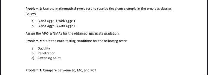 Solved Problem 1: Use the mathematical procedure to resolve | Chegg.com