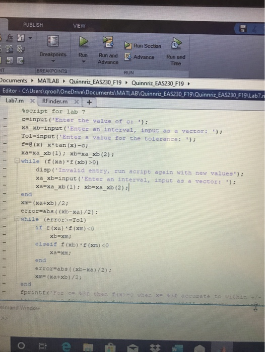 Solved PUBLISH VEW 2. R Run Section 6 RUN Breakpoints Run | Chegg.com