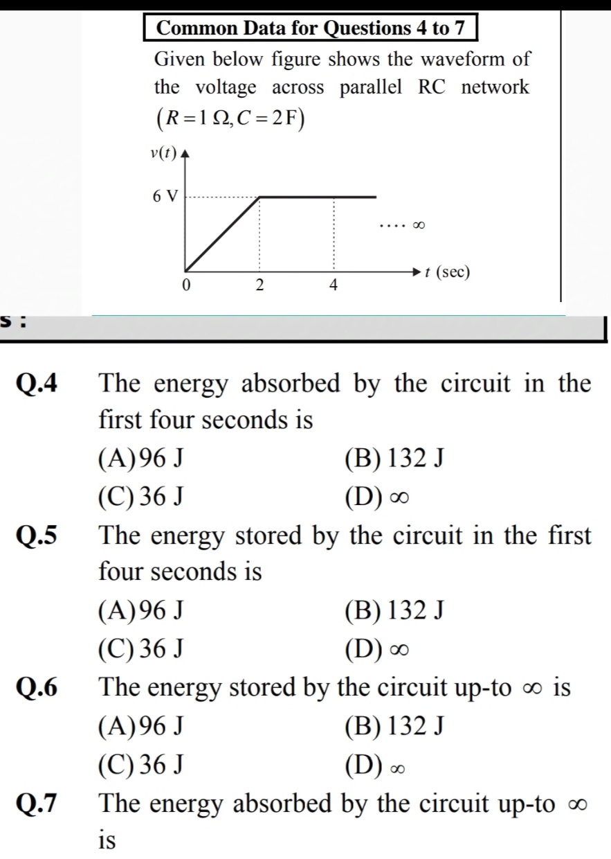 Solved Common Data for Questions 4 ﻿to 7Given below figure | Chegg.com