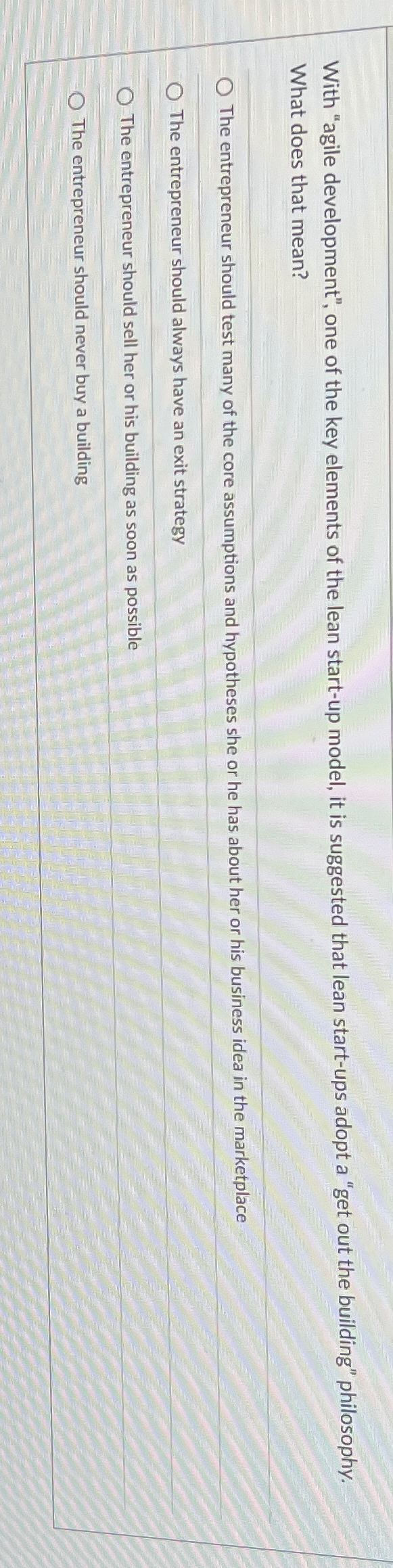 Solved With "agile development", one of the key elements of | Chegg.com
