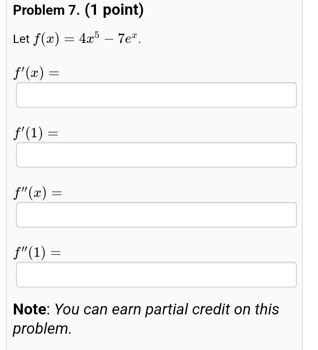 Solved Problem 7. (1 ﻿point)Let | Chegg.com