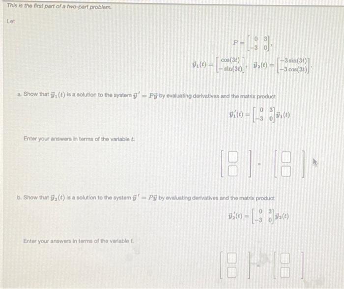 Solved This is the first part of a two-part problem. Let | Chegg.com