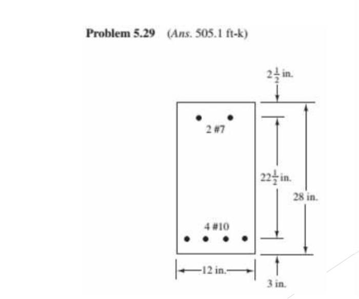 Solved Analysis of Doubly Reinforced Beams For Problems 5.26 | Chegg.com
