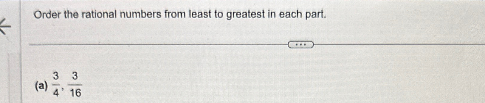 Solved Order the rational numbers from least to greatest in | Chegg.com