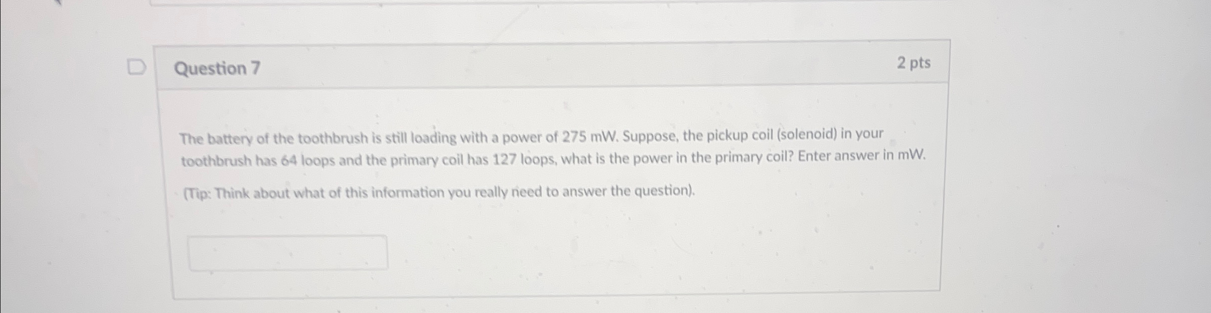 Solved Question 72 ﻿ptsThe battery of the toothbrush is | Chegg.com