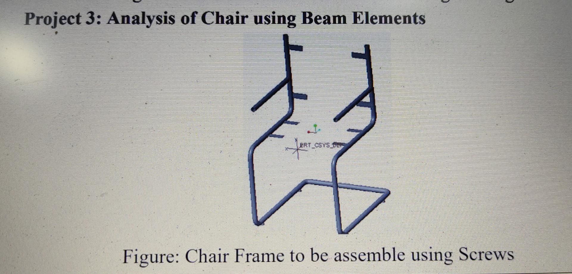 Solved Project 3: Analysis of Chair using Beam Elements | Chegg.com