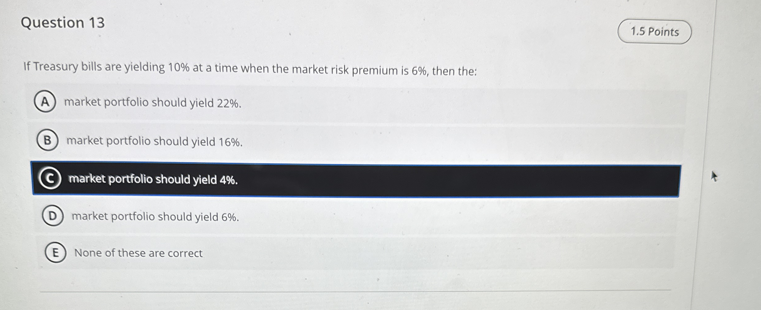 Solved Question 131.5 ﻿PointsIf Treasury bills are yielding | Chegg.com