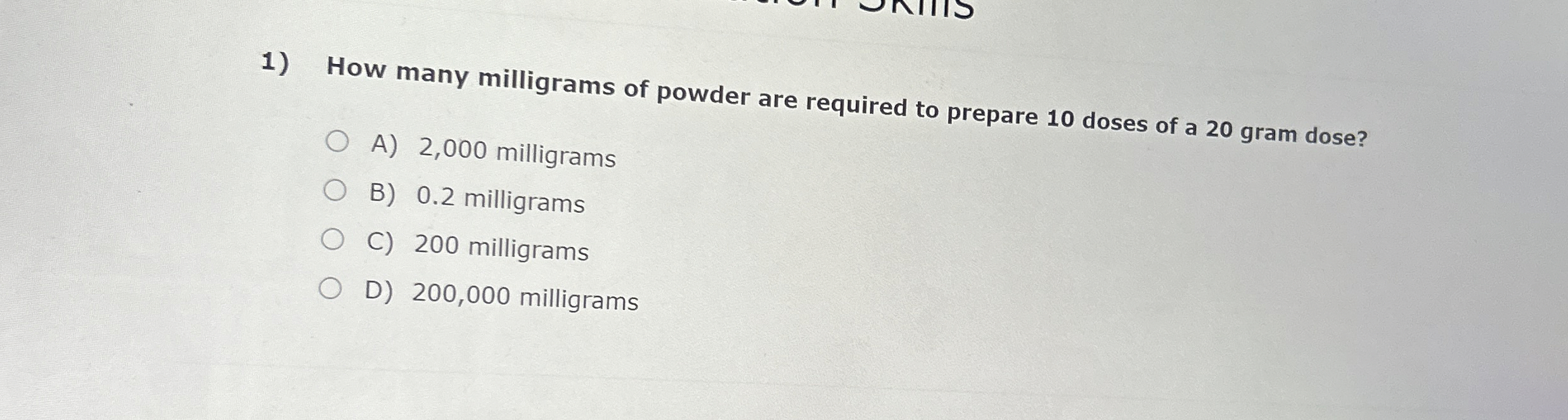 Solved How many milligrams of powder are required to prepare | Chegg.com