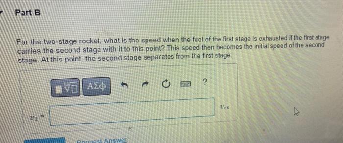 Solved Suppose the first stage of a two-stage rocket has | Chegg.com