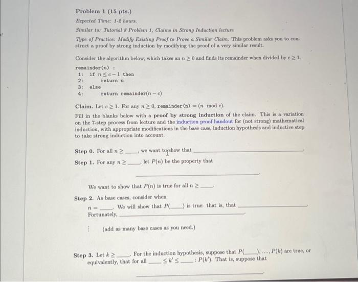 Solved Similar tos Tutorial 8 Problem 1 , Claims in Strong | Chegg.com