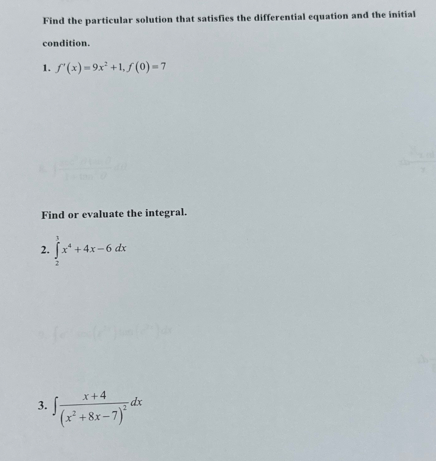 Solved Find the particular solution that satisfies the | Chegg.com