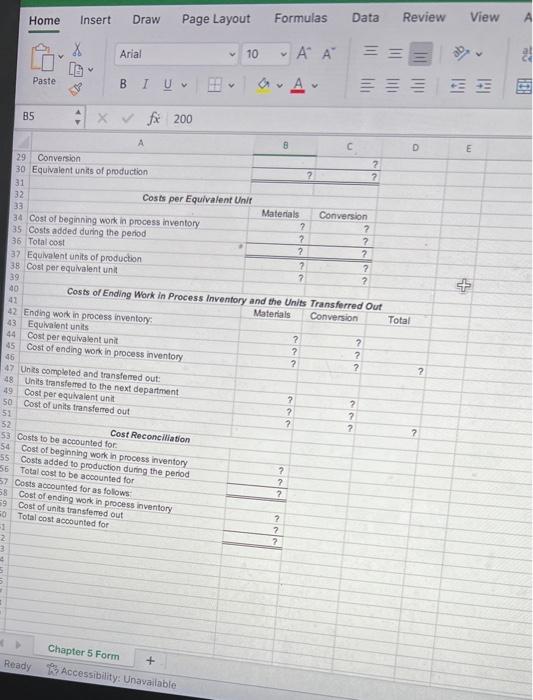 Solved Home Insert Draw Page Layout Formulas Data Review | Chegg.com
