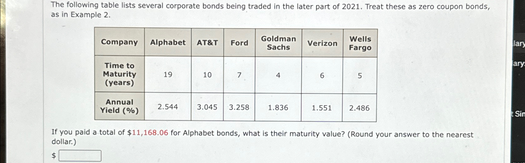 Solved The following table lists several corporate bonds | Chegg.com