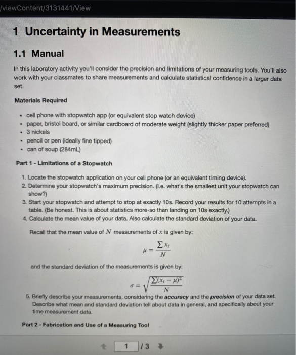 Solved /viewContent/3131441/View 1 Uncertainty in | Chegg.com