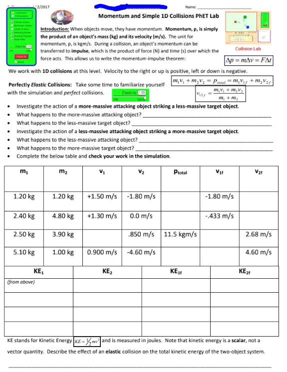 Solved Name:Introduction: When objects move, they have | Chegg.com