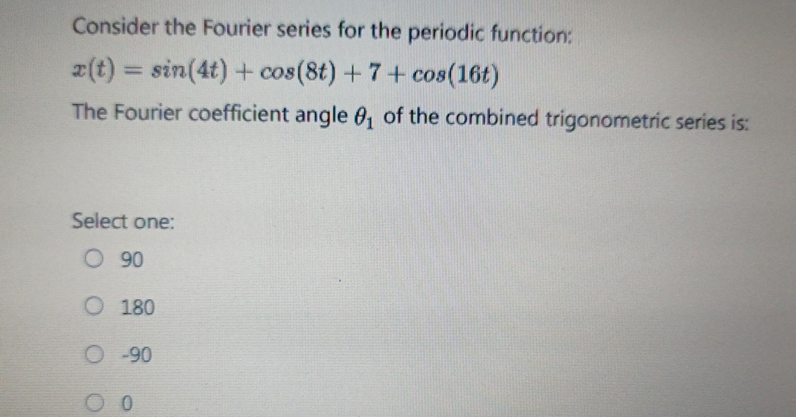 Solved Consider the Fourier series for the periodic | Chegg.com