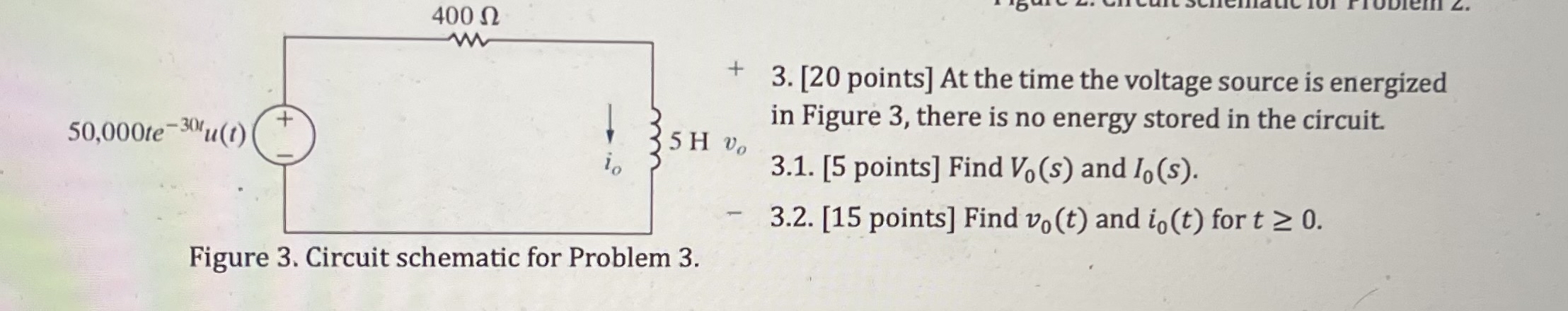 Solved [20 ﻿points] ﻿At the time the voltage source is | Chegg.com