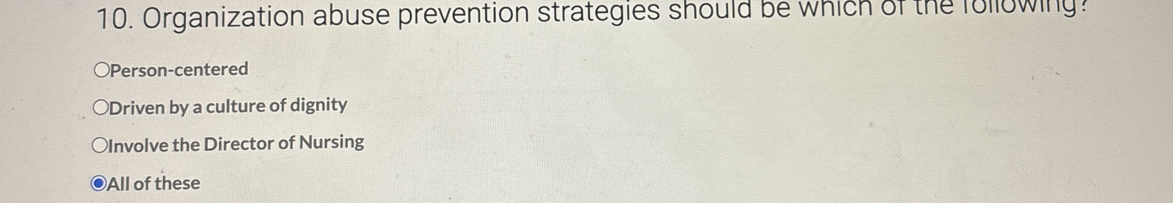 Solved Organization abuse prevention strategies should be | Chegg.com