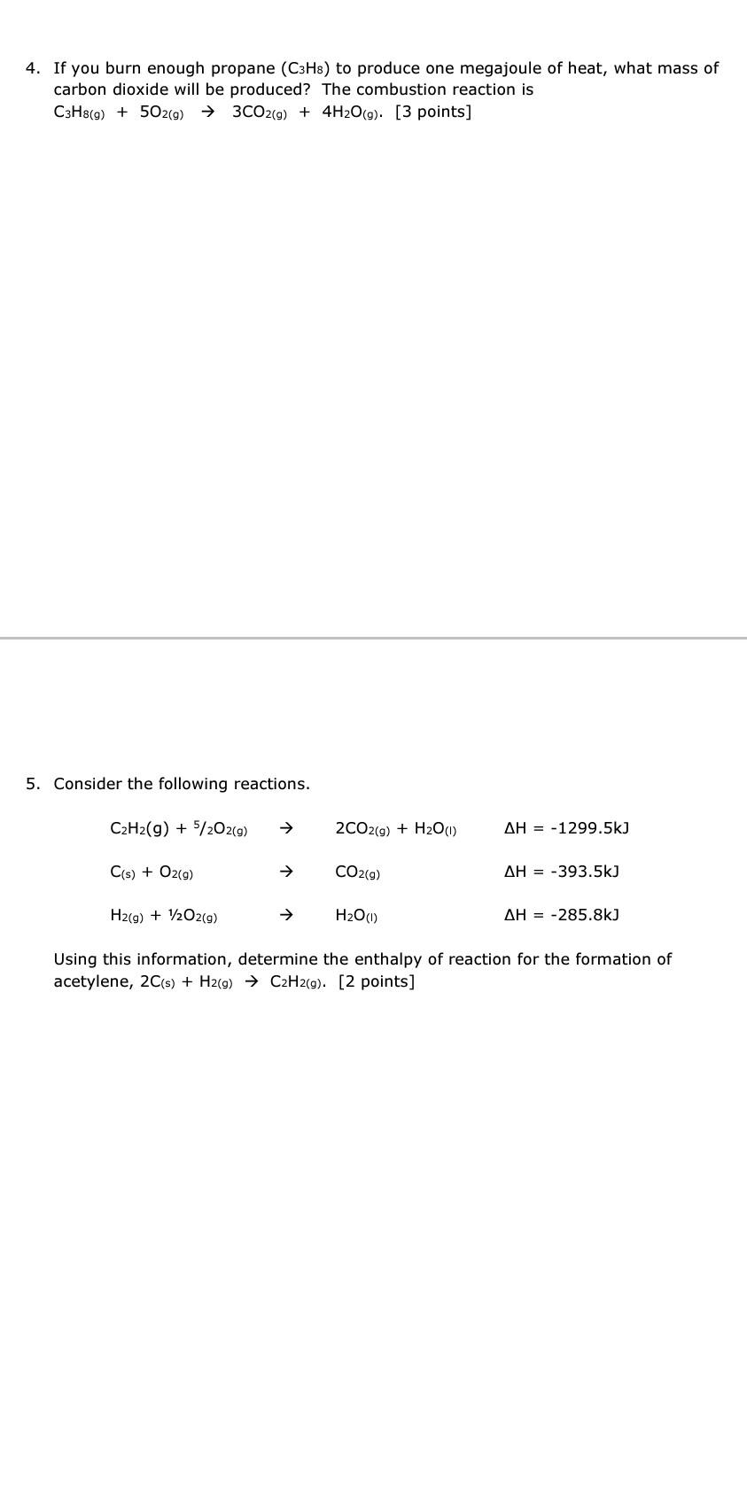 Solved Chemistry 30 U1 Thermochemistry Assignment This is | Chegg.com